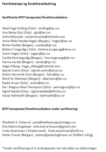 EFT-terapeuter i Norge - IPR
